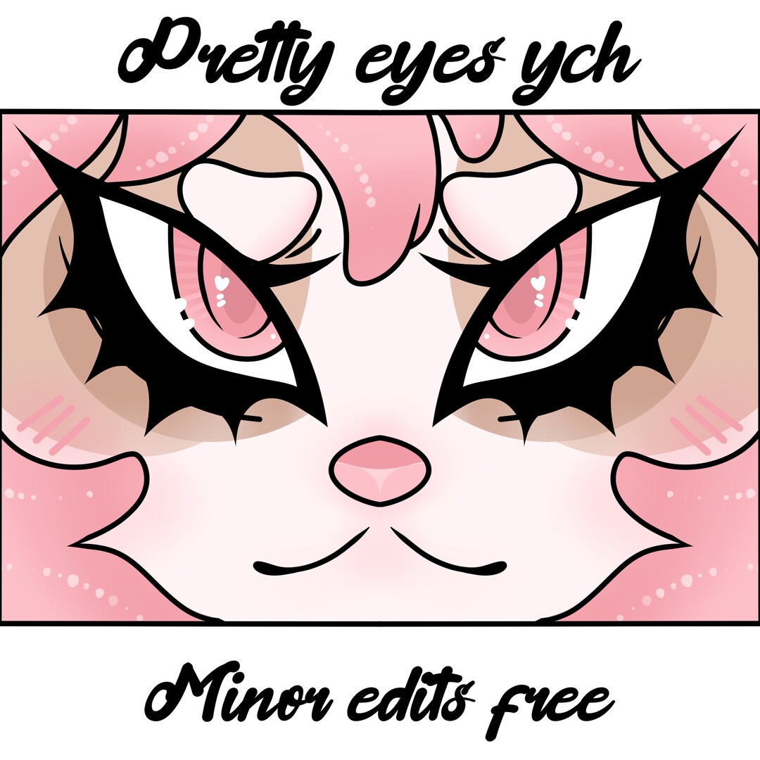 Pretty Eyes Artwork Digital Custom Furry Fursona Headshot Ych - Etsy