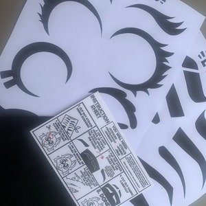 DIY Eyebrow and Eyelash Fursuit Kit Felt Stencil Set to Make Fursona ...