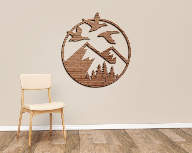 Outdoors Scene Duck Graphic Vector Wall Decor Art .eps .dxf .pdf .png ...