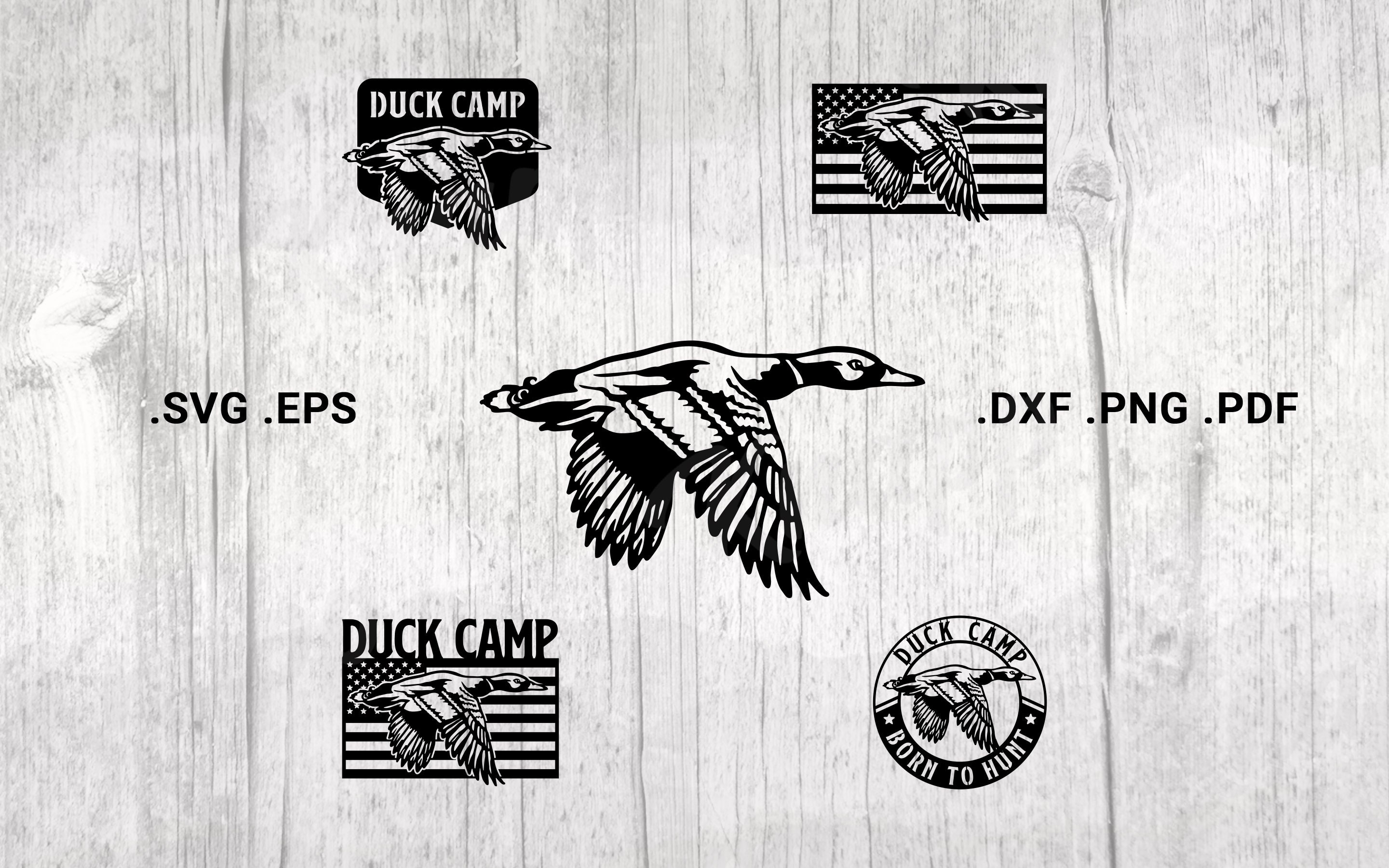 5 Mallard Duck Vector Art Files .eps .dxf .pdf .png .svg Ready to Cut ...