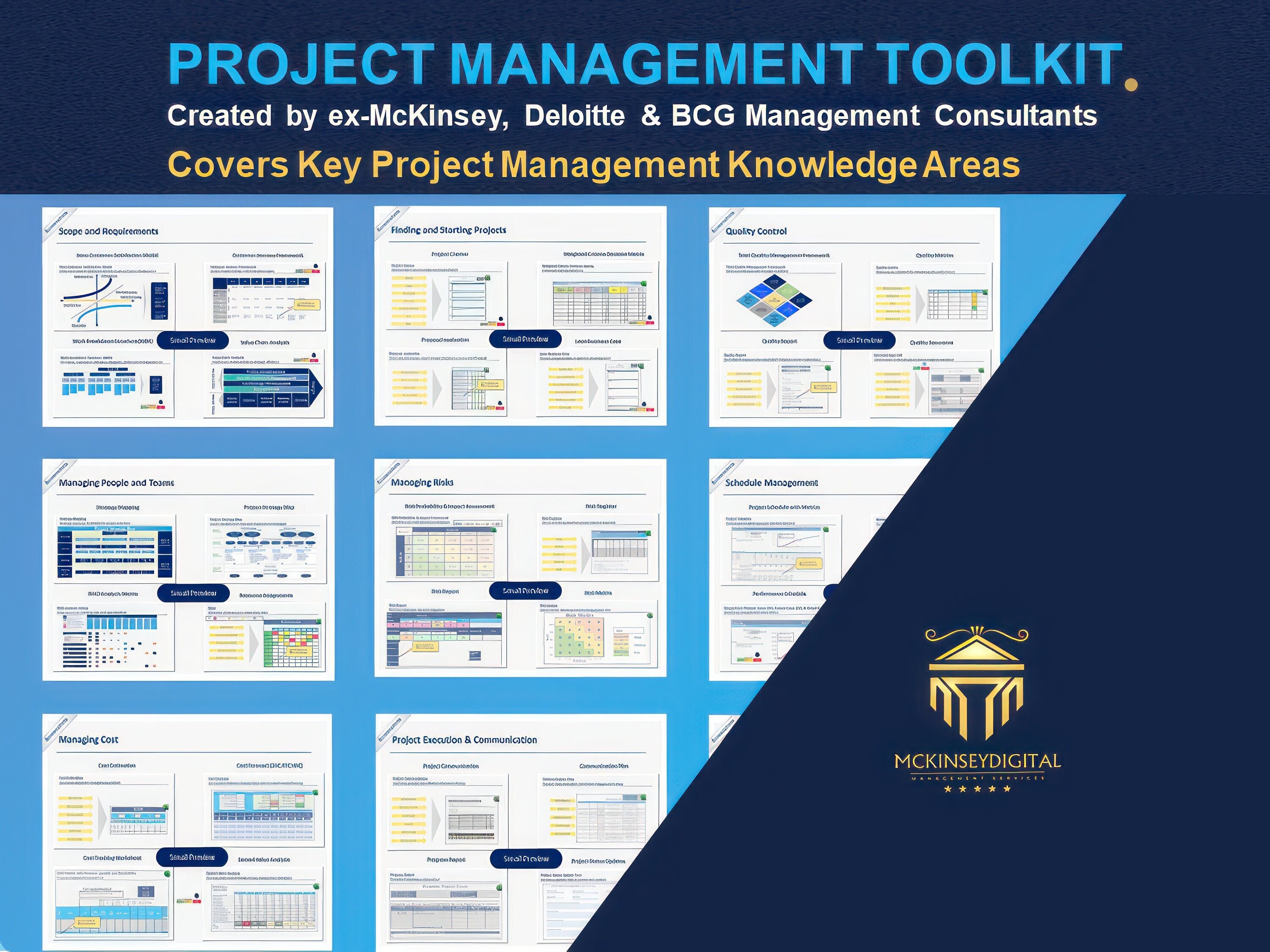 Project Management Excel Spreadsheet Template Gantt Chart, Kanban ...