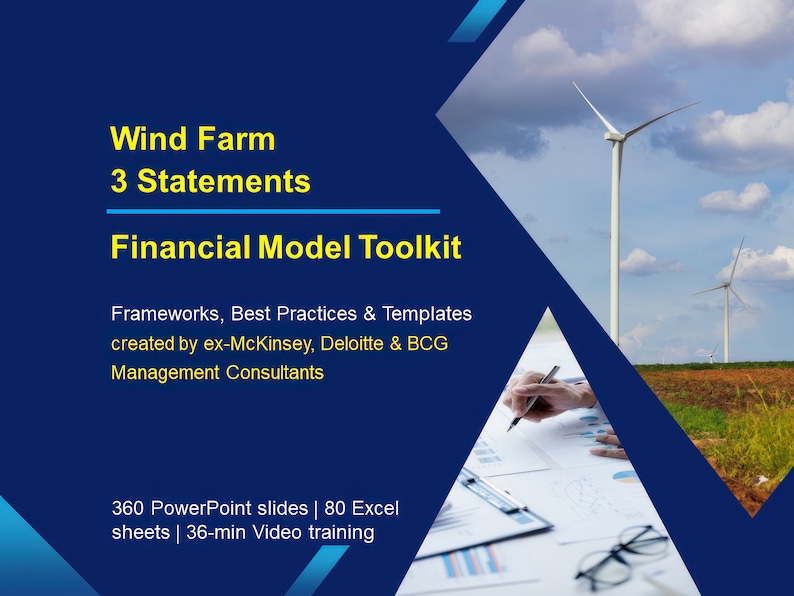 Wind Farm Financial Model 3 Statements With Flexible Funding, Renewable ...