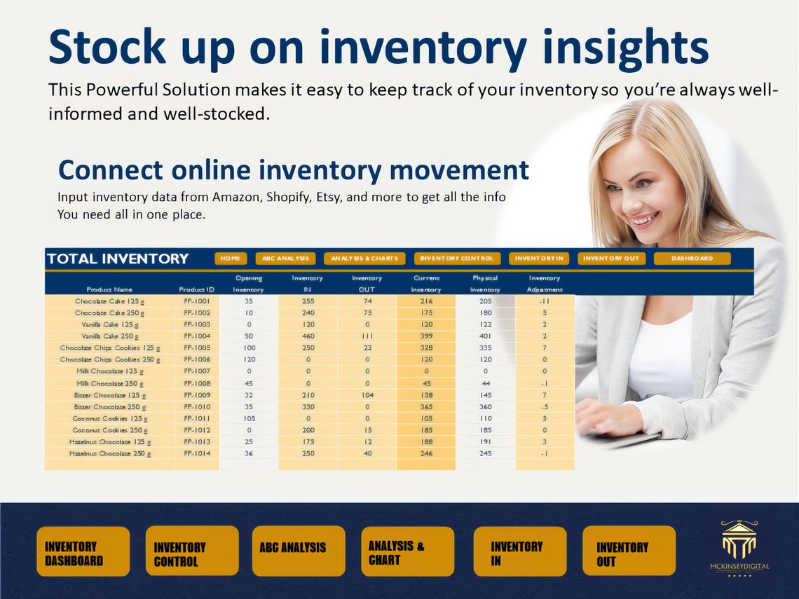 Inventory Tracker Spreadsheet Small Business Inventory Template Excel ...