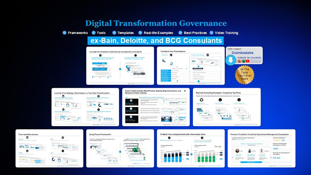 Digital Transformation Governance Toolkit – Powerpoint & Excel Bundle ...