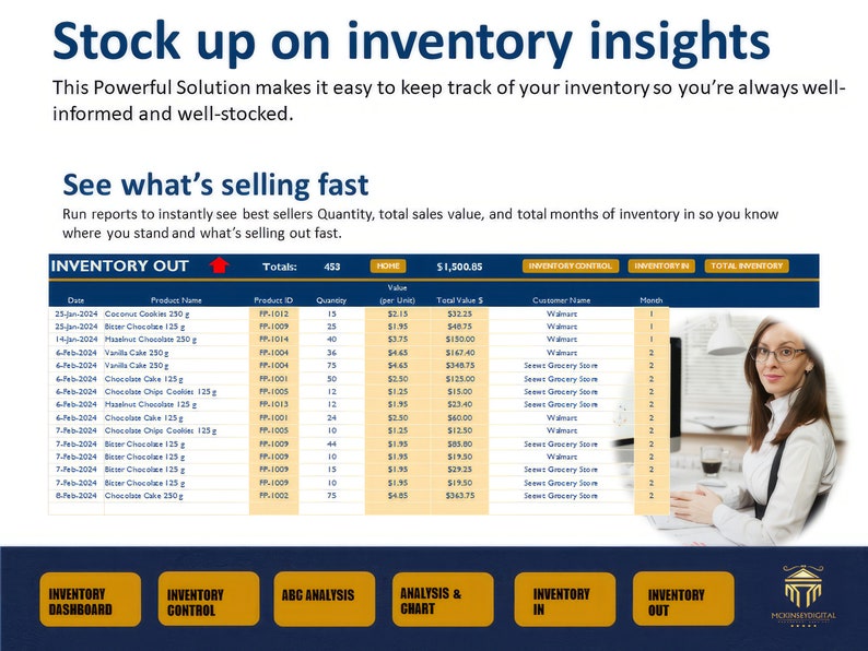 Inventory Template for Small Business, Inventory Tracker Spreadsheet ...