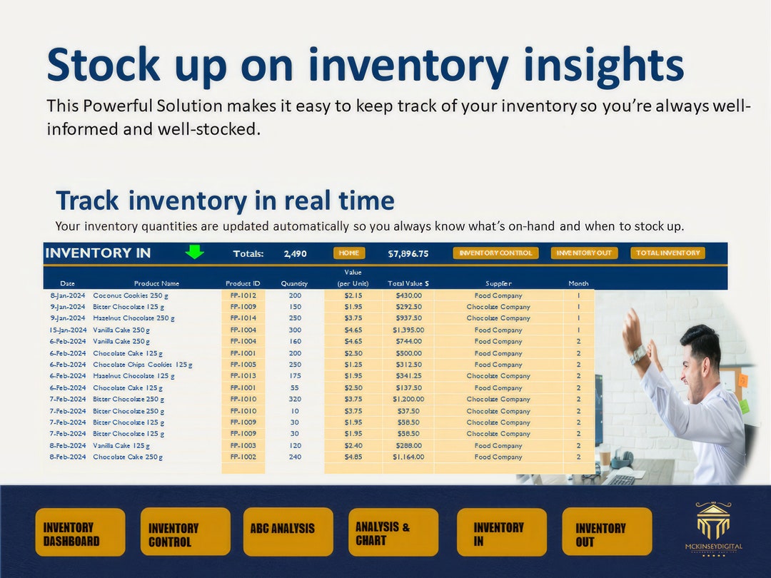 Inventory Tracker Spreadsheet Small Business Inventory Template Excel ...