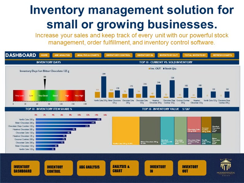 Inventory Tracker Spreadsheet Small Business Inventory Template Excel ...