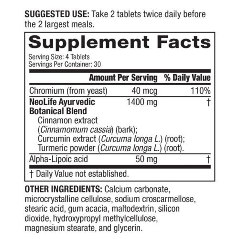 Neolife, Glucose Balance 120 Tablets - Etsy