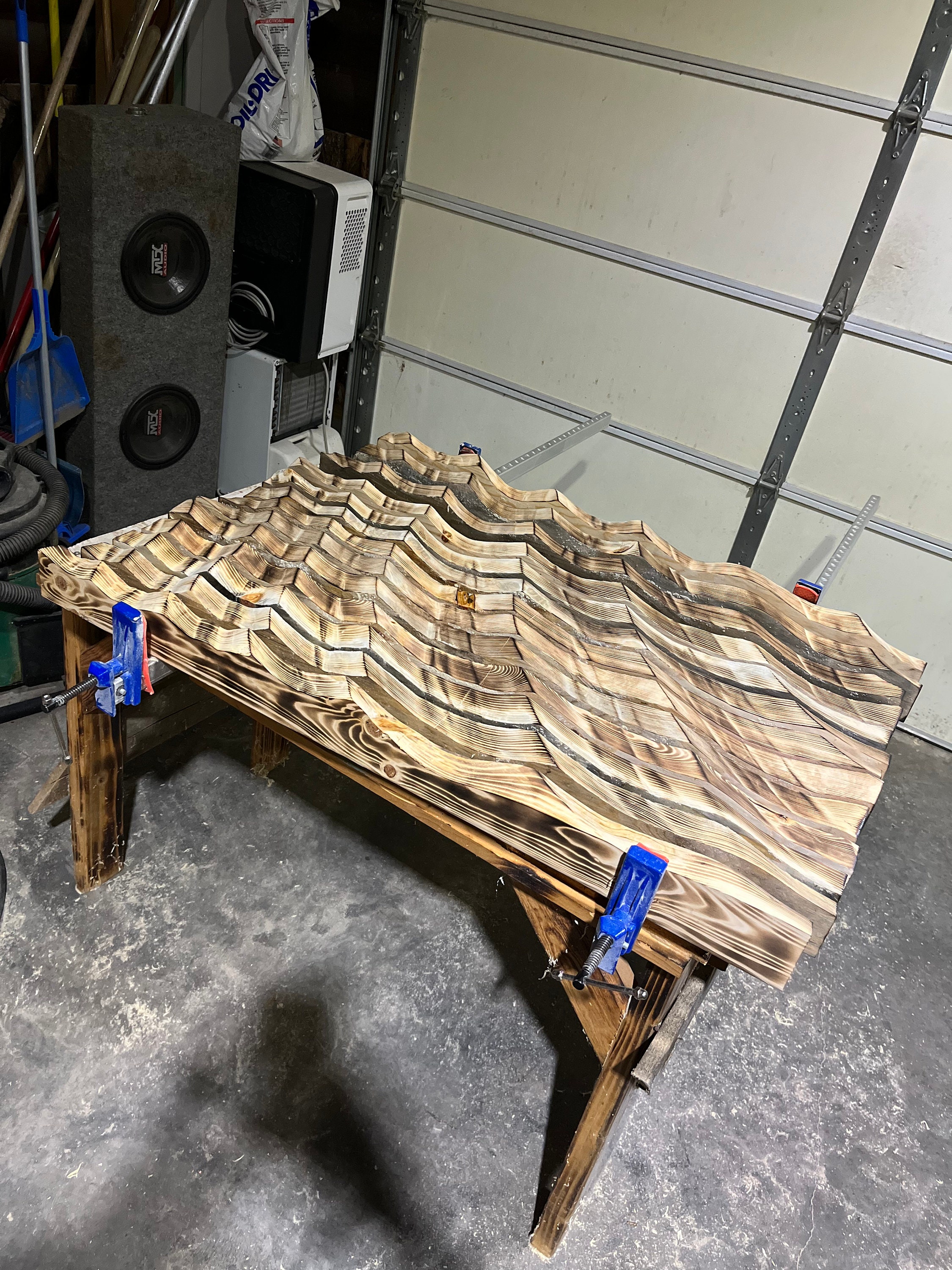 Hand Crafted Wood Wavy American Flags - Etsy