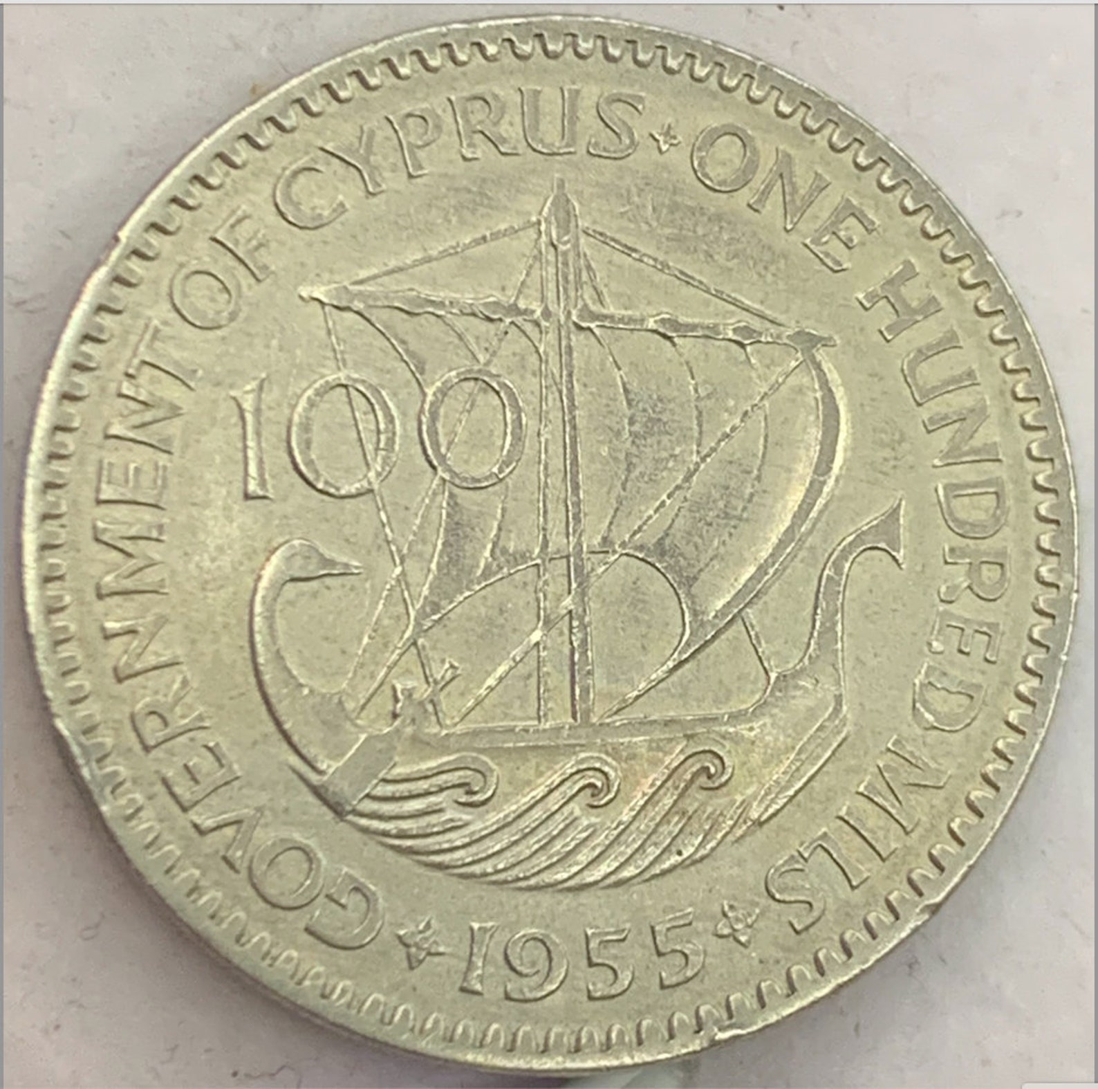 Own a Piece of Elizabethan Era: 1955 Cyprus 100 Mils for Sale - Etsy
