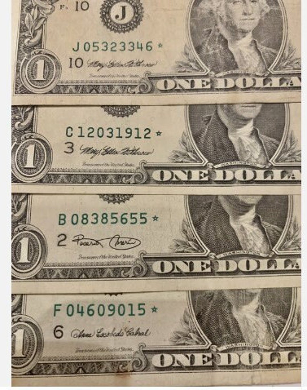 4 Rare Star Note 1 Dollar Bills From 1995 1999 2003 and - Etsy