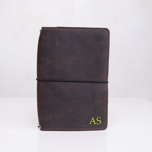 Custom Leather Notebook Cover, Leather Notebook Sleeve, Personalized ...