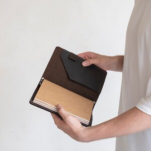 Custom Leather Notebook Cover, Leather Notebook Sleeve, Personalized ...