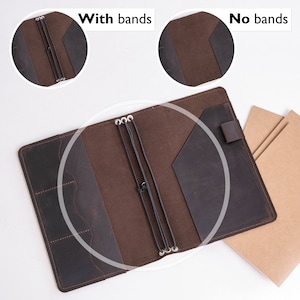 Custom Leather Notebook Cover, Leather Notebook Sleeve, Personalized ...