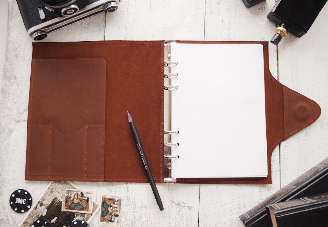 Engraved Leather Binder, Custom Binder Notebooks, Leather Binder ...