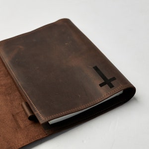 Leather Bible Cover With Wrap, Handmade Bible Cover, Custom Bible Cover ...