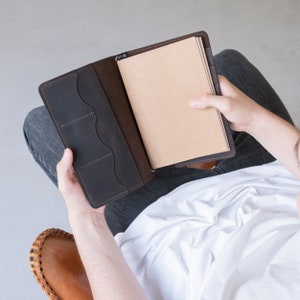 Custom Leather Notebook Cover, Leather Notebook Sleeve, Personalized ...