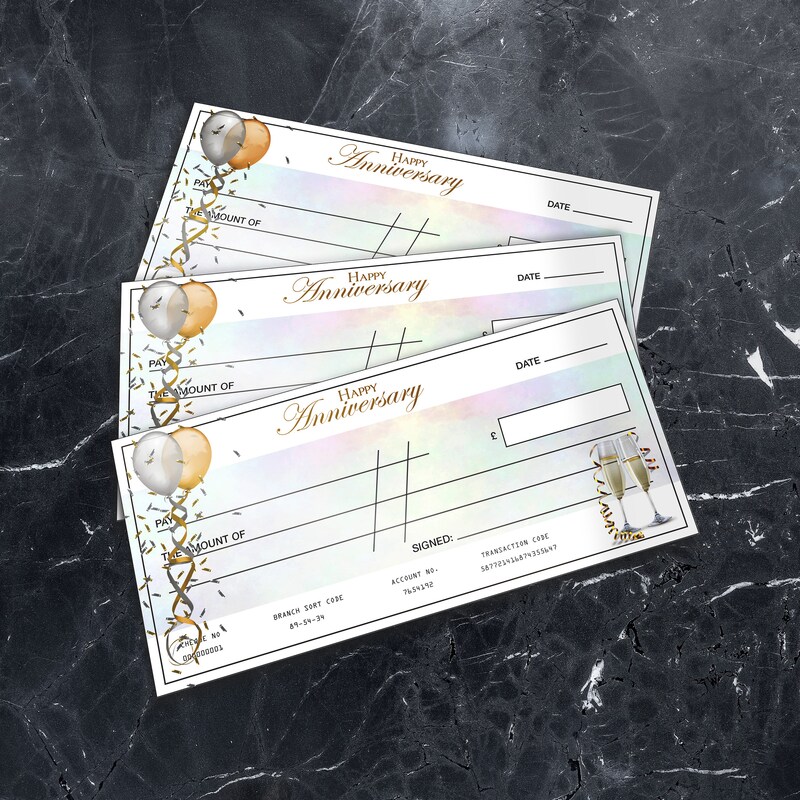 Pretend Cheque - Etsy UK