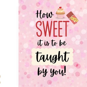 How Sweet It is to Be Taught by You Printable Valentine Card for ...