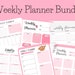Pink Weekly Planner Bundle | Printable Planner | Digital Download | 6 ...
