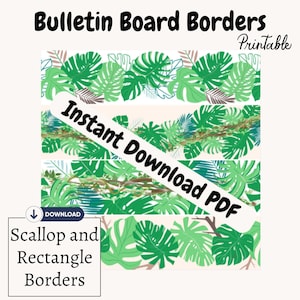 Jungle Bulletin Board Borders for Classroom Decor | 4 Designs for ...