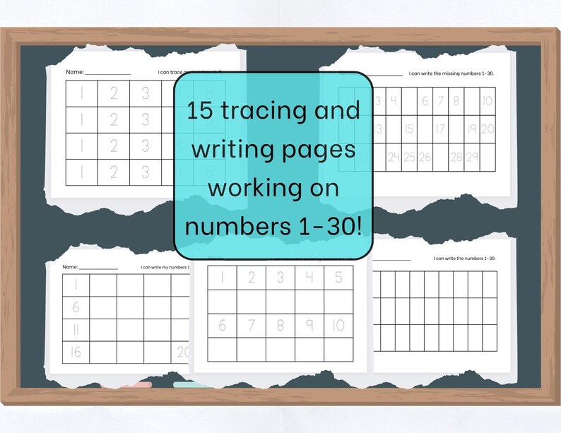 Tracing Pages for Numbers 1-30 - Perfect for Preschool, Prek ...