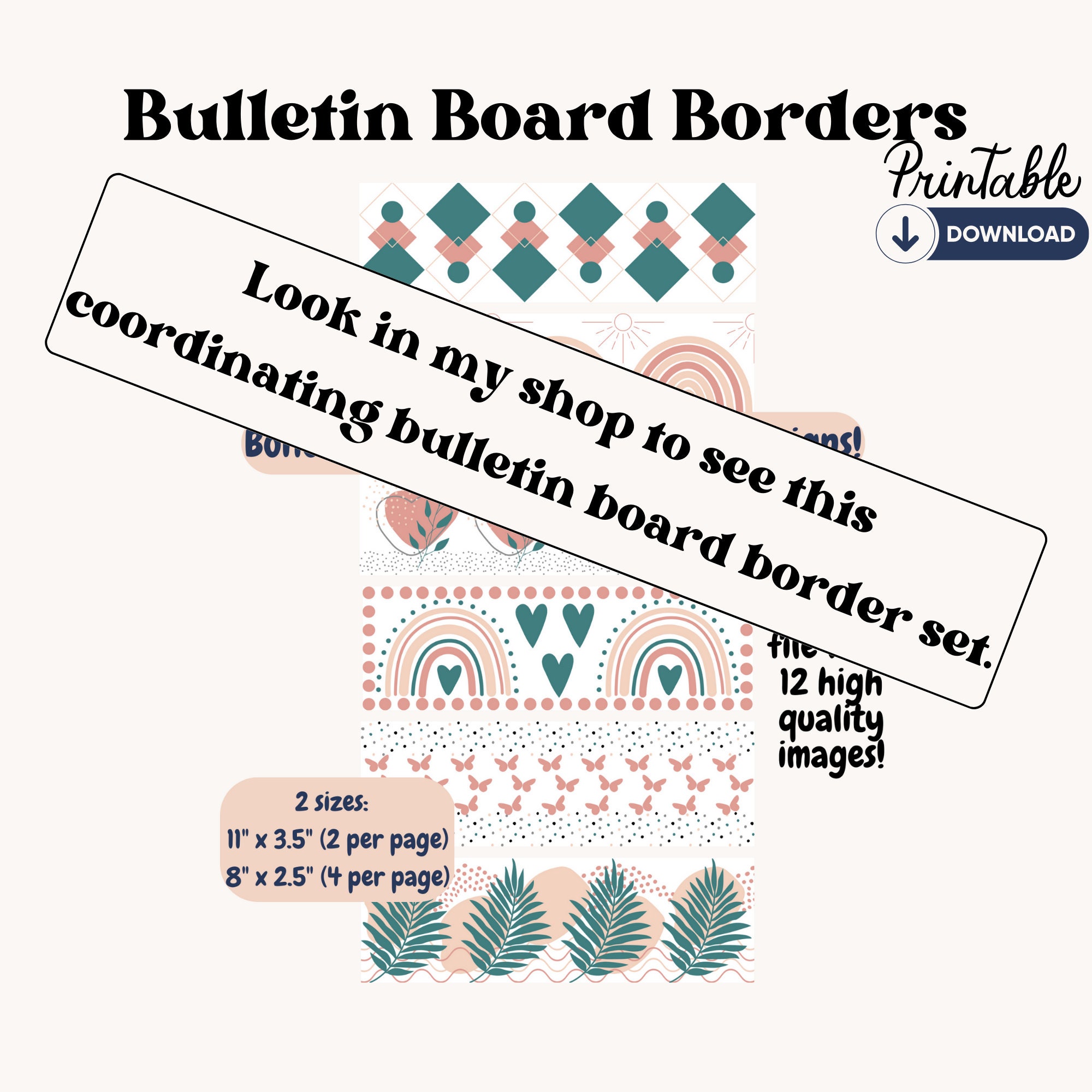 Happy Boho Classroom Calendar Set | Includes Days of Week, Months of ...