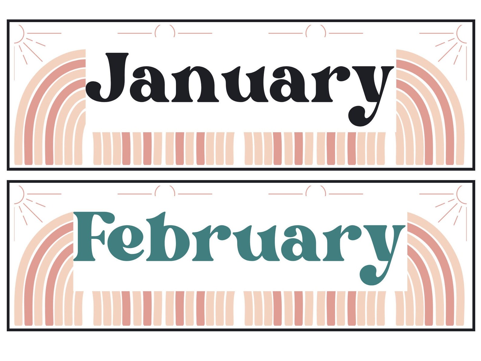 Happy Boho Classroom Calendar Set | Includes Days of Week, Months of ...