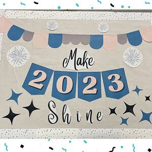 2024 New Year Printable Bulletin Board Kit | Printable PDF or Editable ...