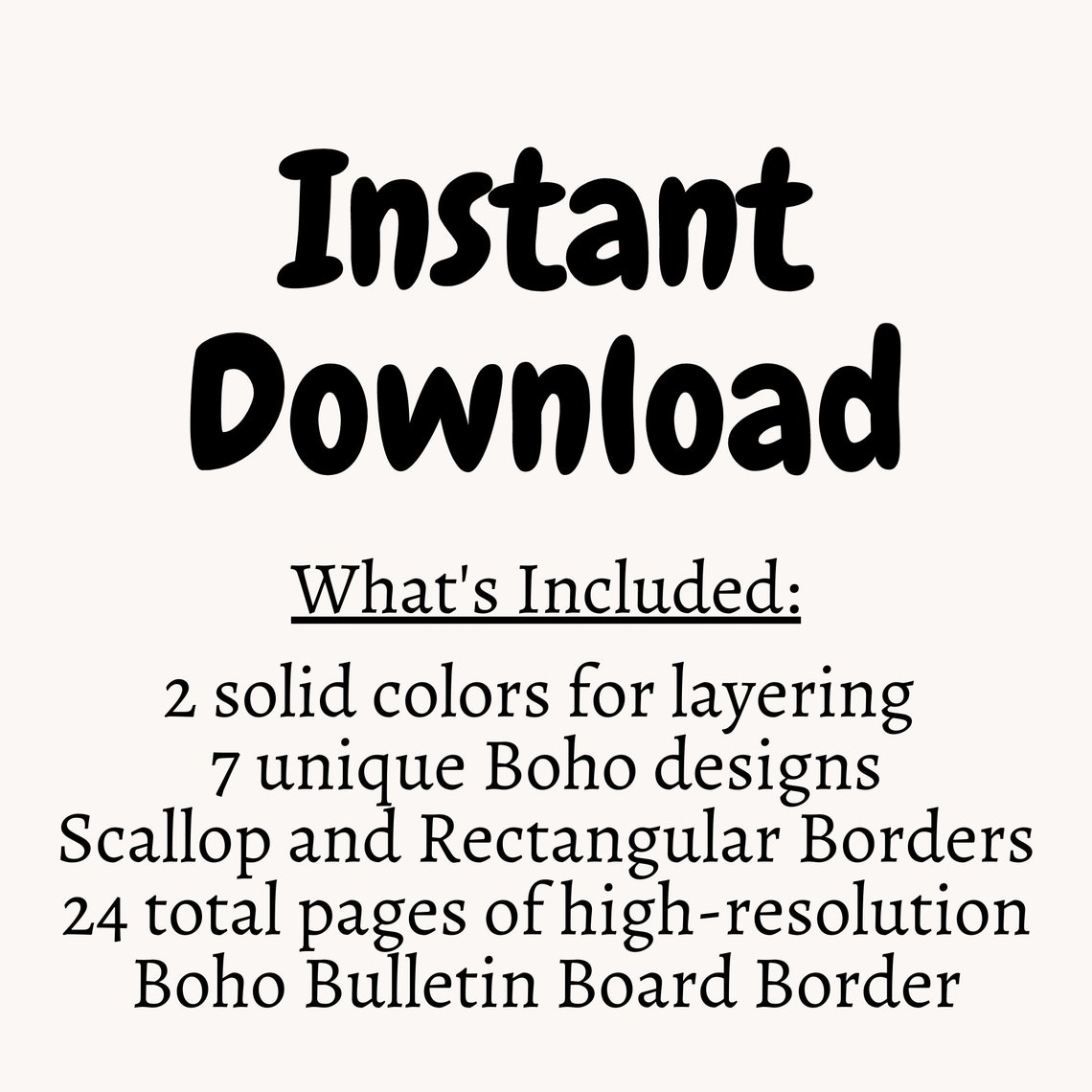 Boho Bulletin Board Borders in Neutral Colors | 7 Printable Designs in ...