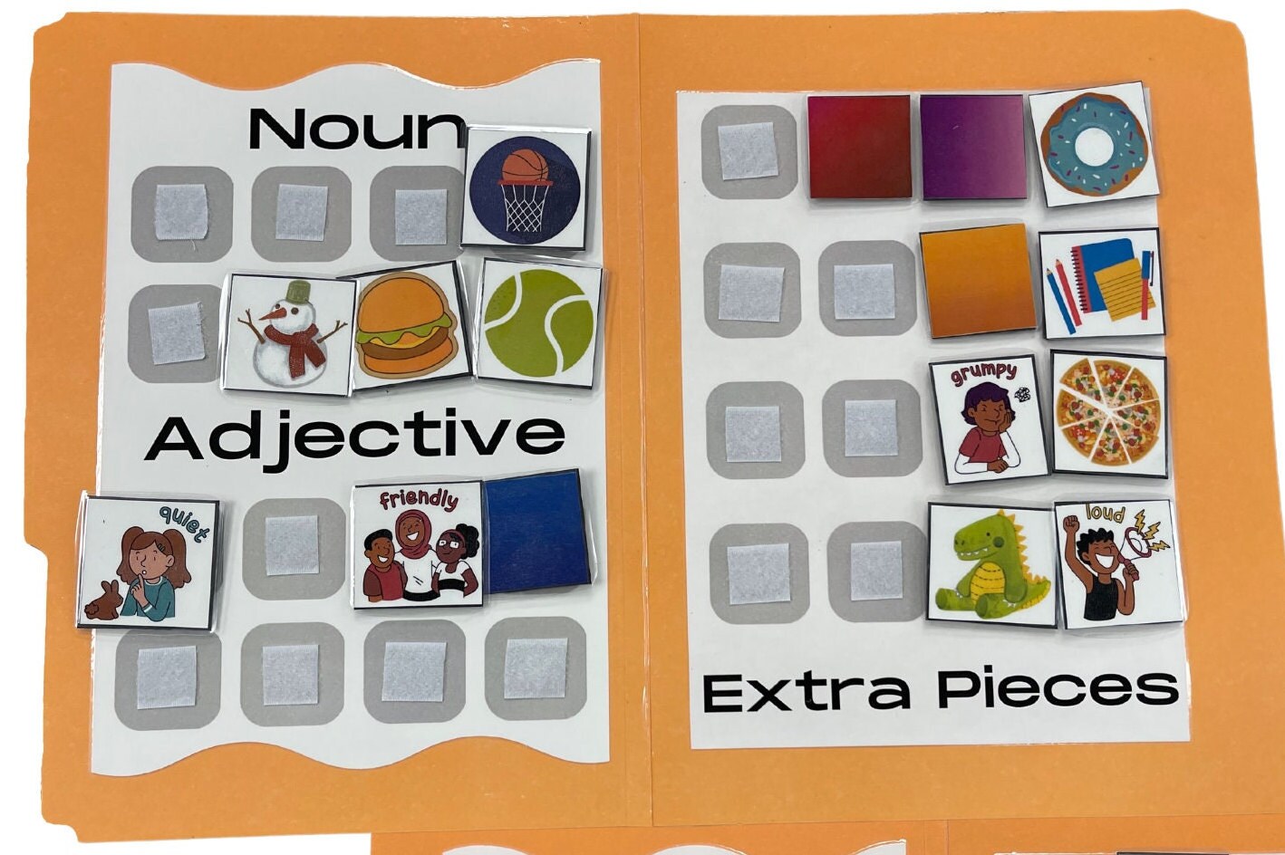 Printable File Folder Sorting Games Sort Nouns, Adjectives, Verbs Parts ...