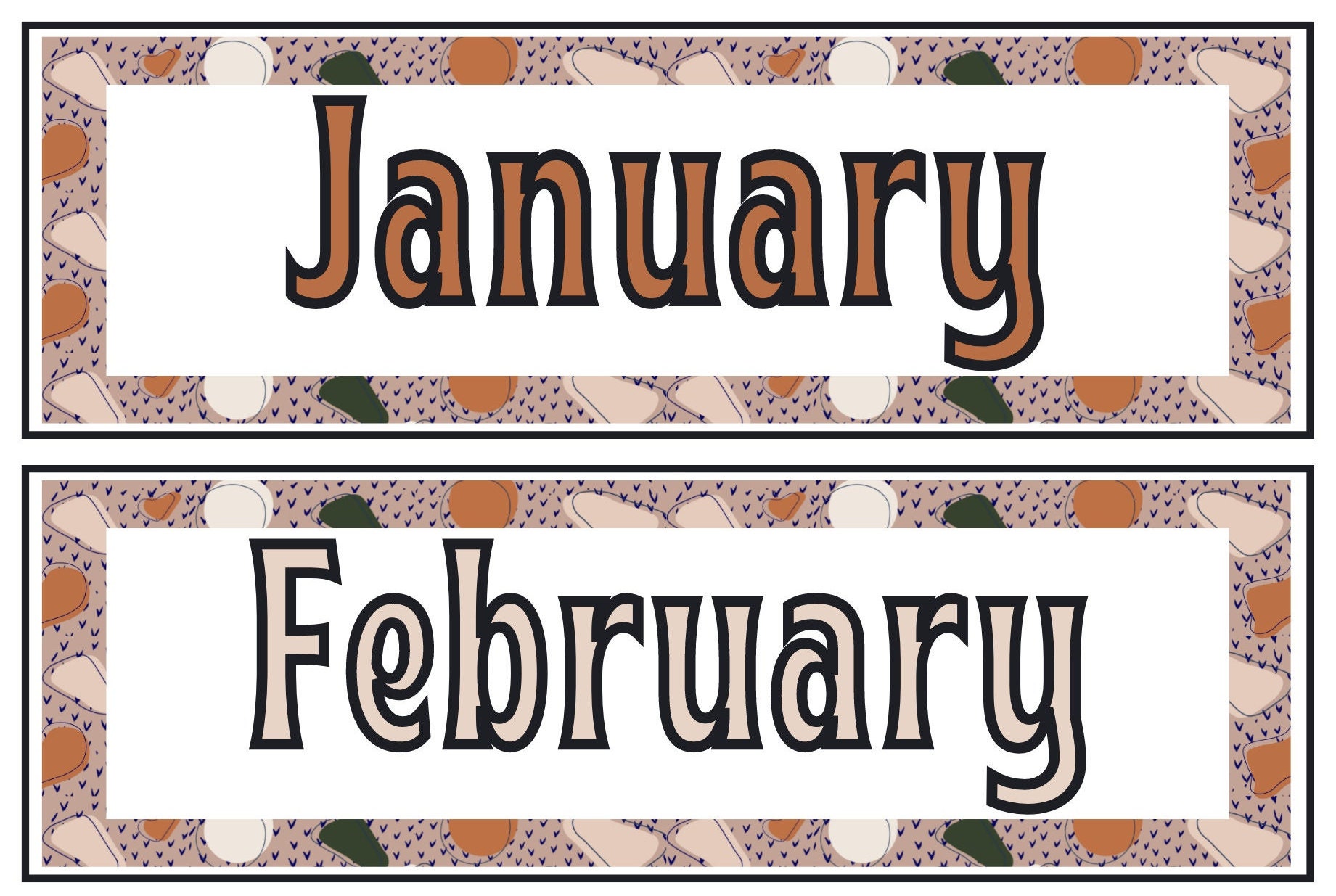 Neutral Boho Classroom Calendar Set | Includes Days of Week, Months of ...