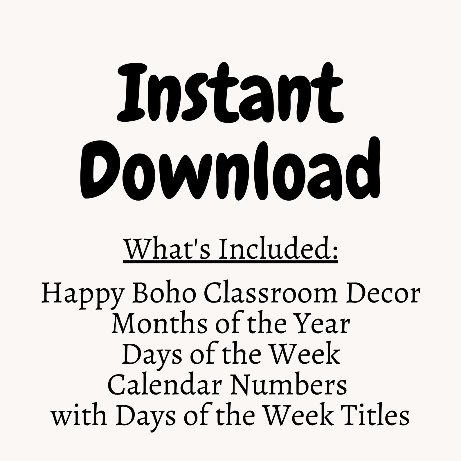 Happy Boho Classroom Calendar Set | Includes Days of Week, Months of ...