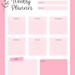 Pink Weekly Planner Bundle Printable Planner Digital Download 6 Designs ...