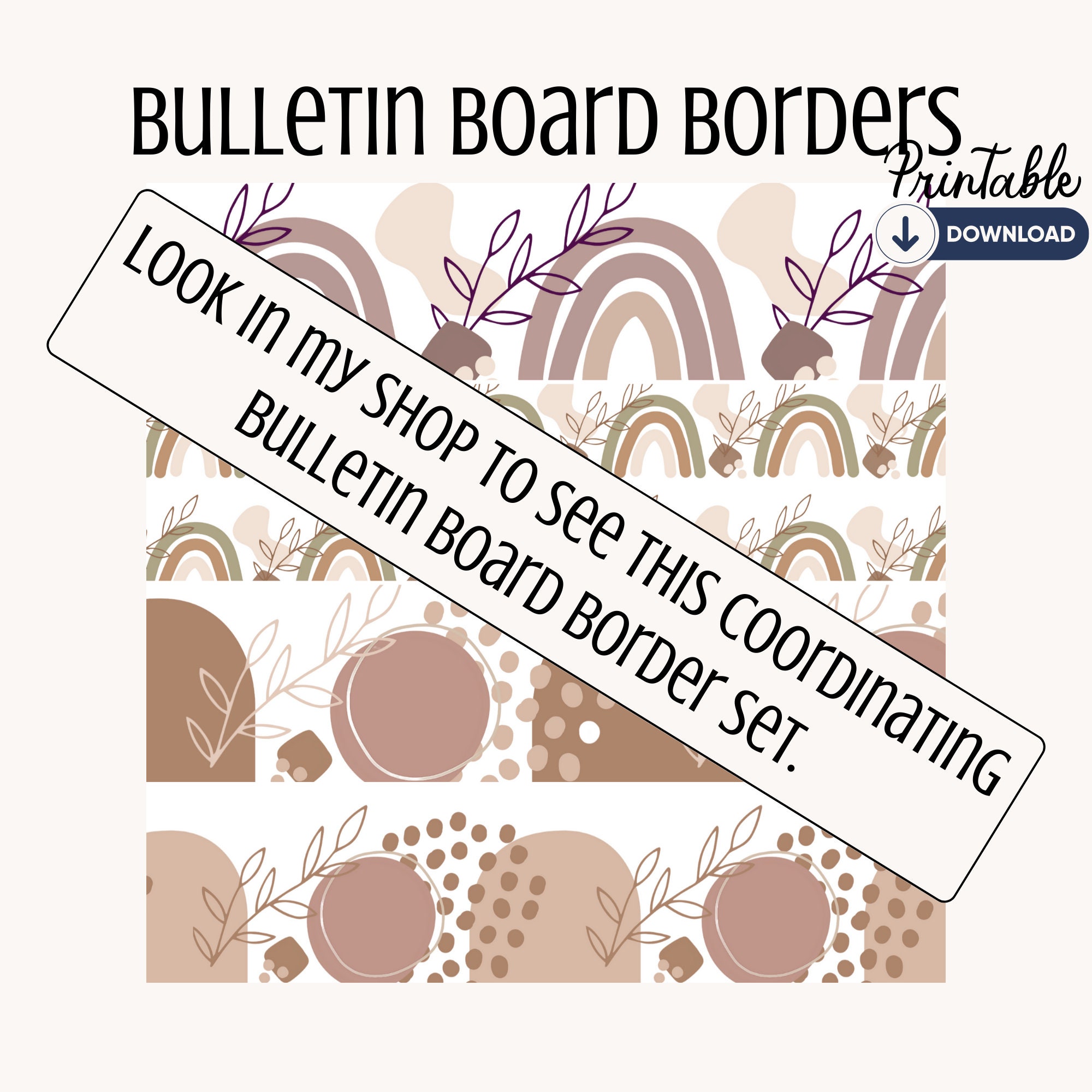 Neutral Boho Classroom Calendar Set | Includes Days of Week, Months of ...
