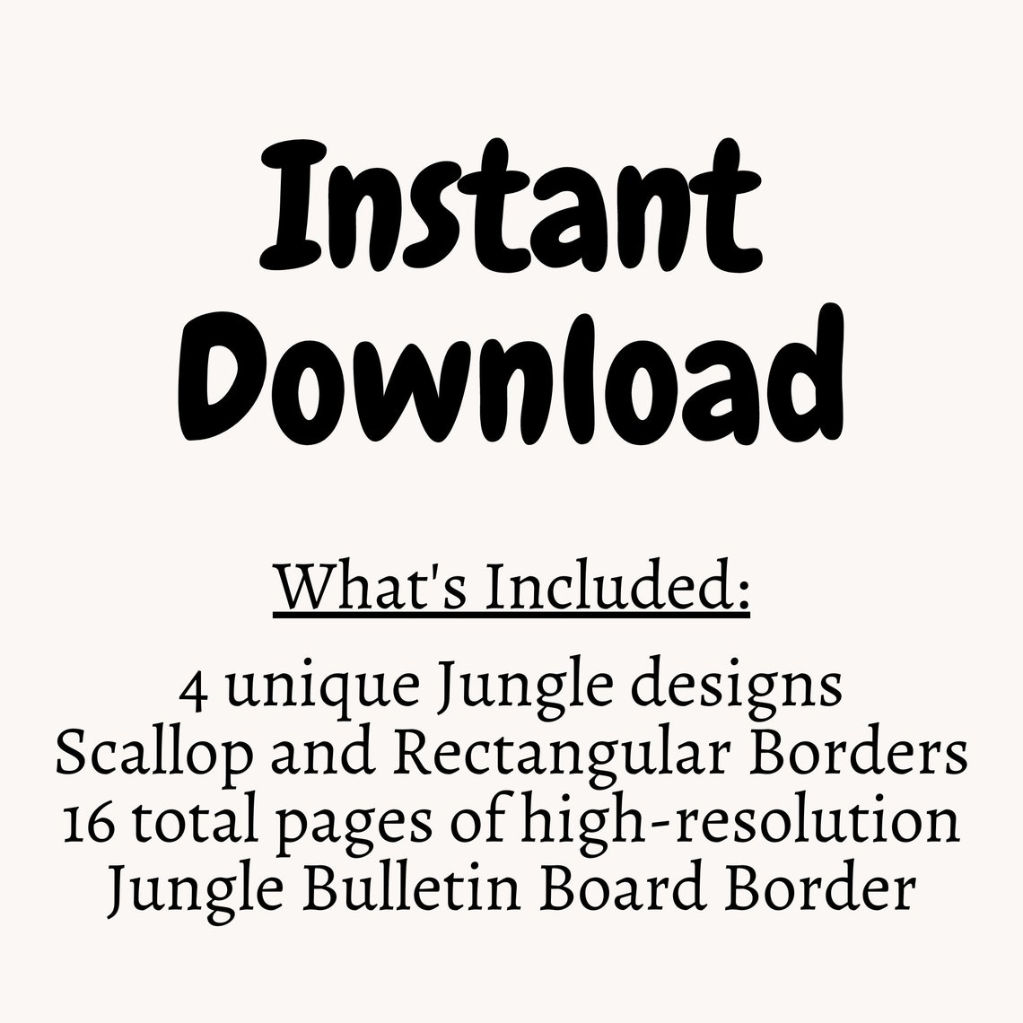 Jungle Bulletin Board Borders for Classroom Decor 4 Designs for Jungle ...
