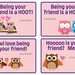 Printable Classroom Valentine's Cards for Class With Owls and Sloths on ...