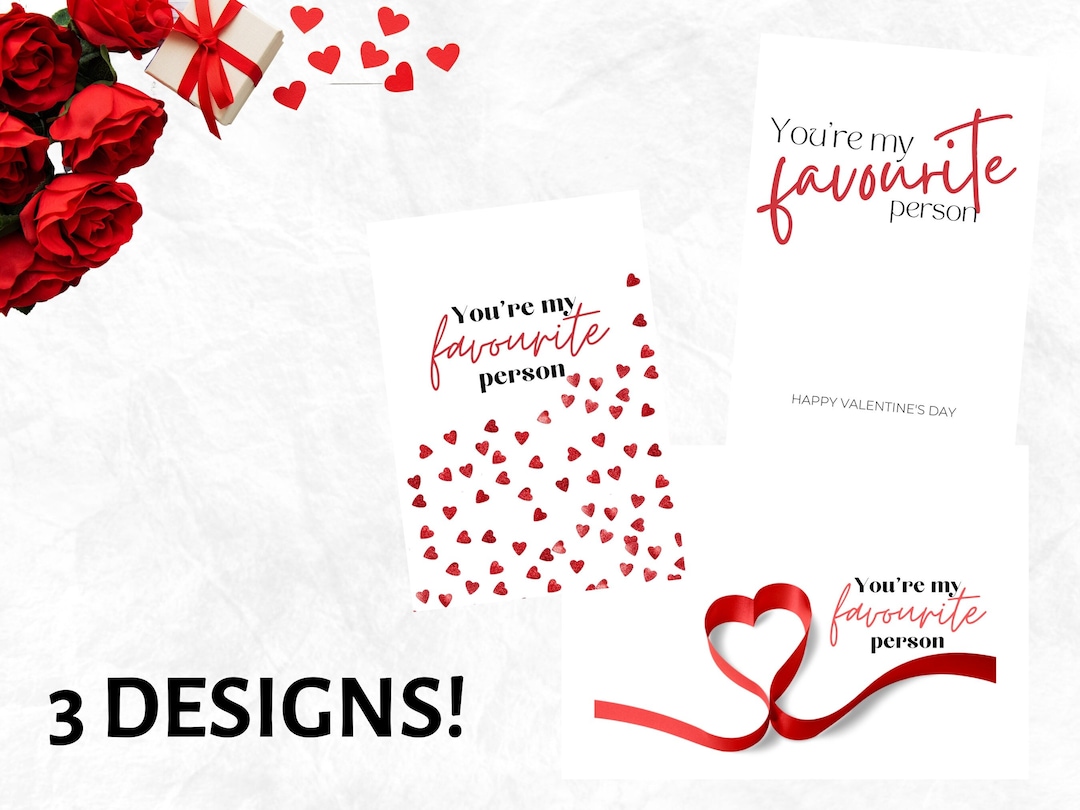 You're My Favourite Person, Happy Valentine's Day, Valentines Card ...