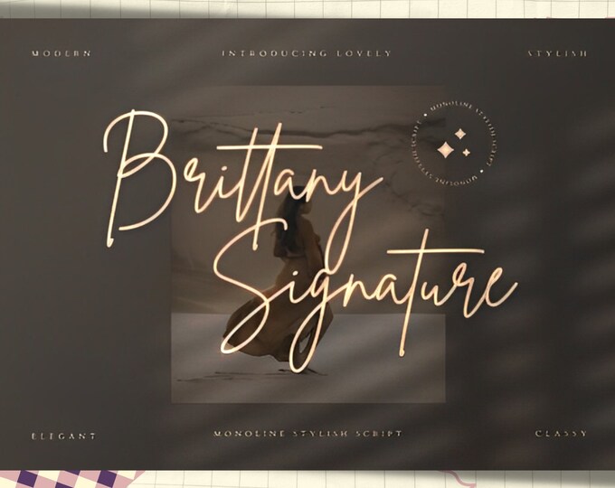 Brittany Signature Script Font Cricut Font Calligraphy Font, Font, Script Font, Modern Font ...