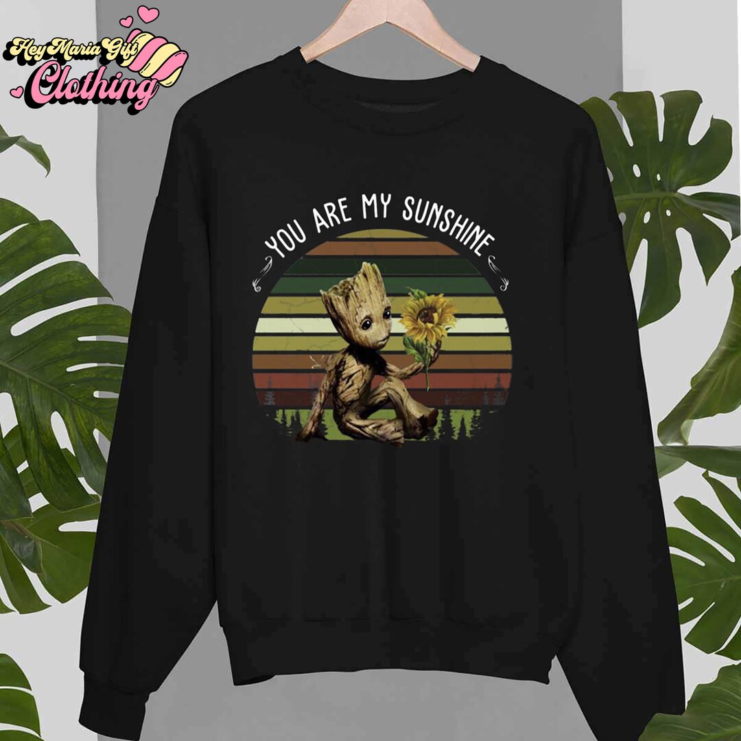 Baby Groot With Sunflower You Are My Sunshine Vintage T-shirt, Baby ...