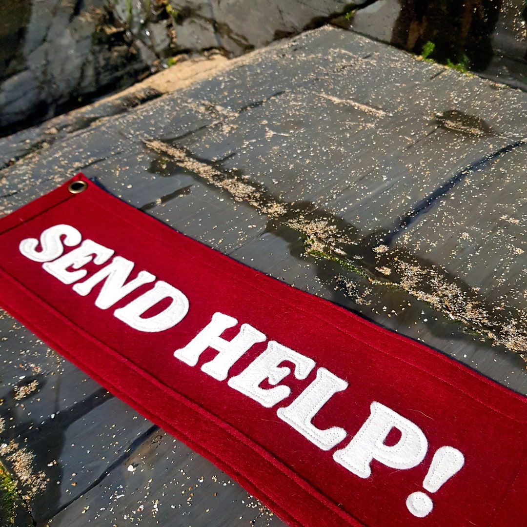 Send Help Wool Felt Wall Banner, - Etsy