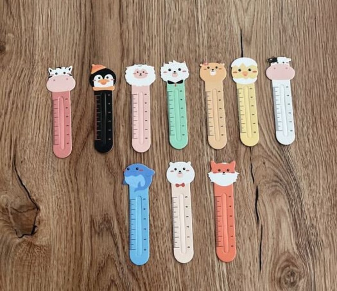 Bookmarks, Ruler Various Animals Cow, Fox, Chick 10 Pieces - Etsy