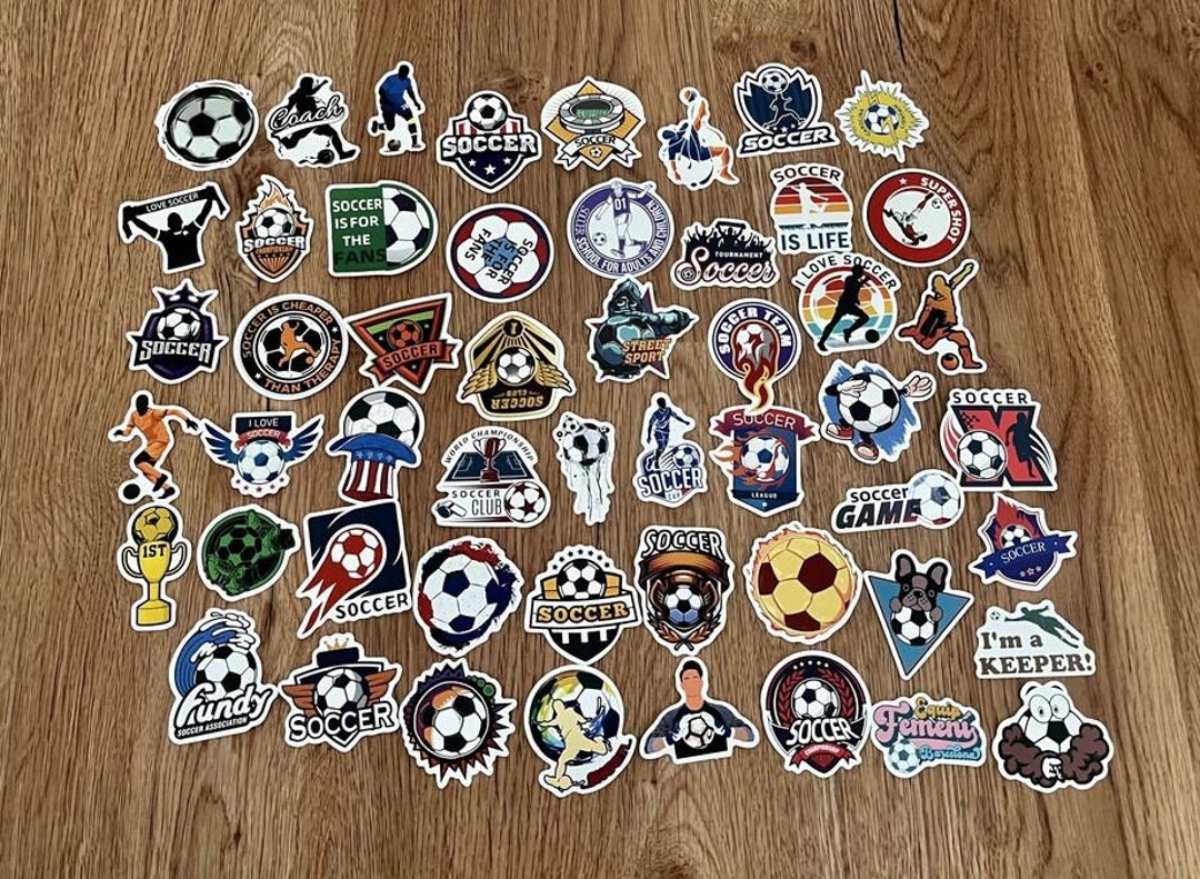 Football, Soccer Stickers Waterproof & Very Stable 25 Pieces for ...