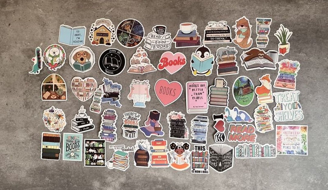 Books, Books Stickers Waterproof & Very Stable 25 Pieces for Journal ...