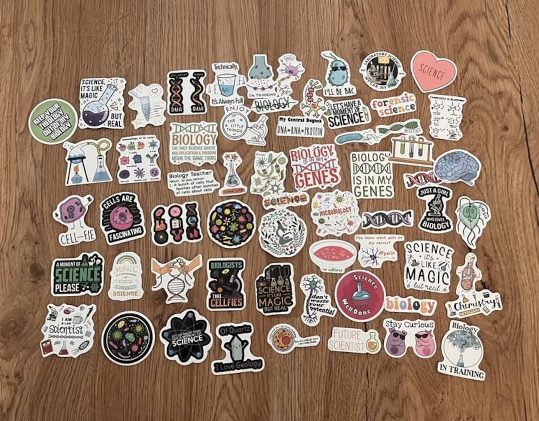 Biology, Biology Stickers Waterproof & Very Stable 25 Pieces for ...