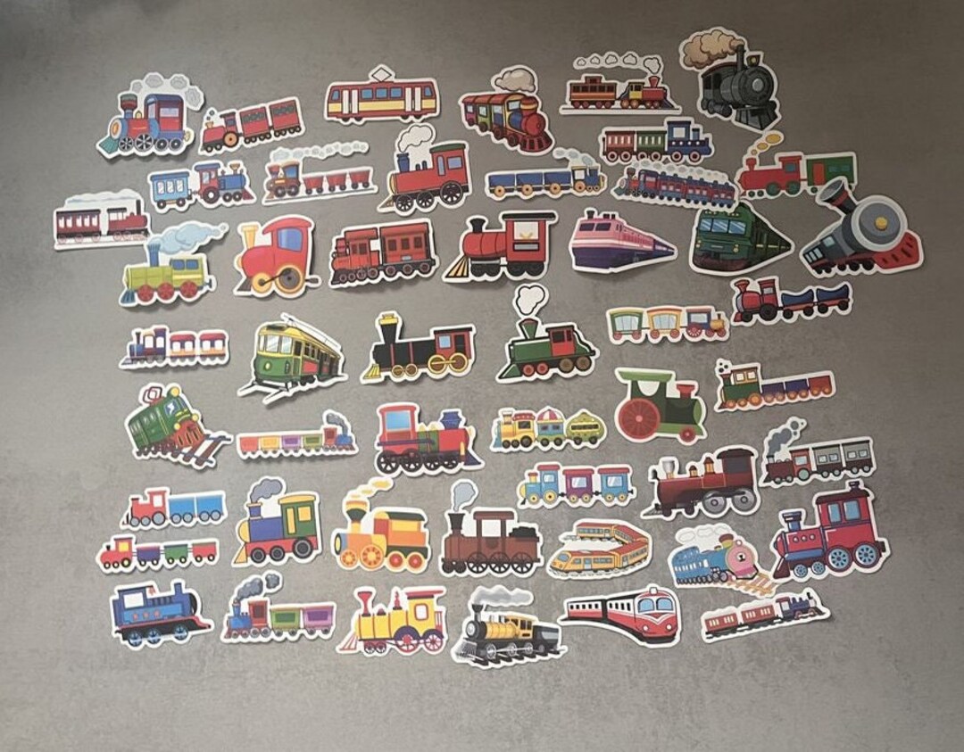 Railway, Train Stickers Waterproof & Very Stable 25 Pieces for Journal ...