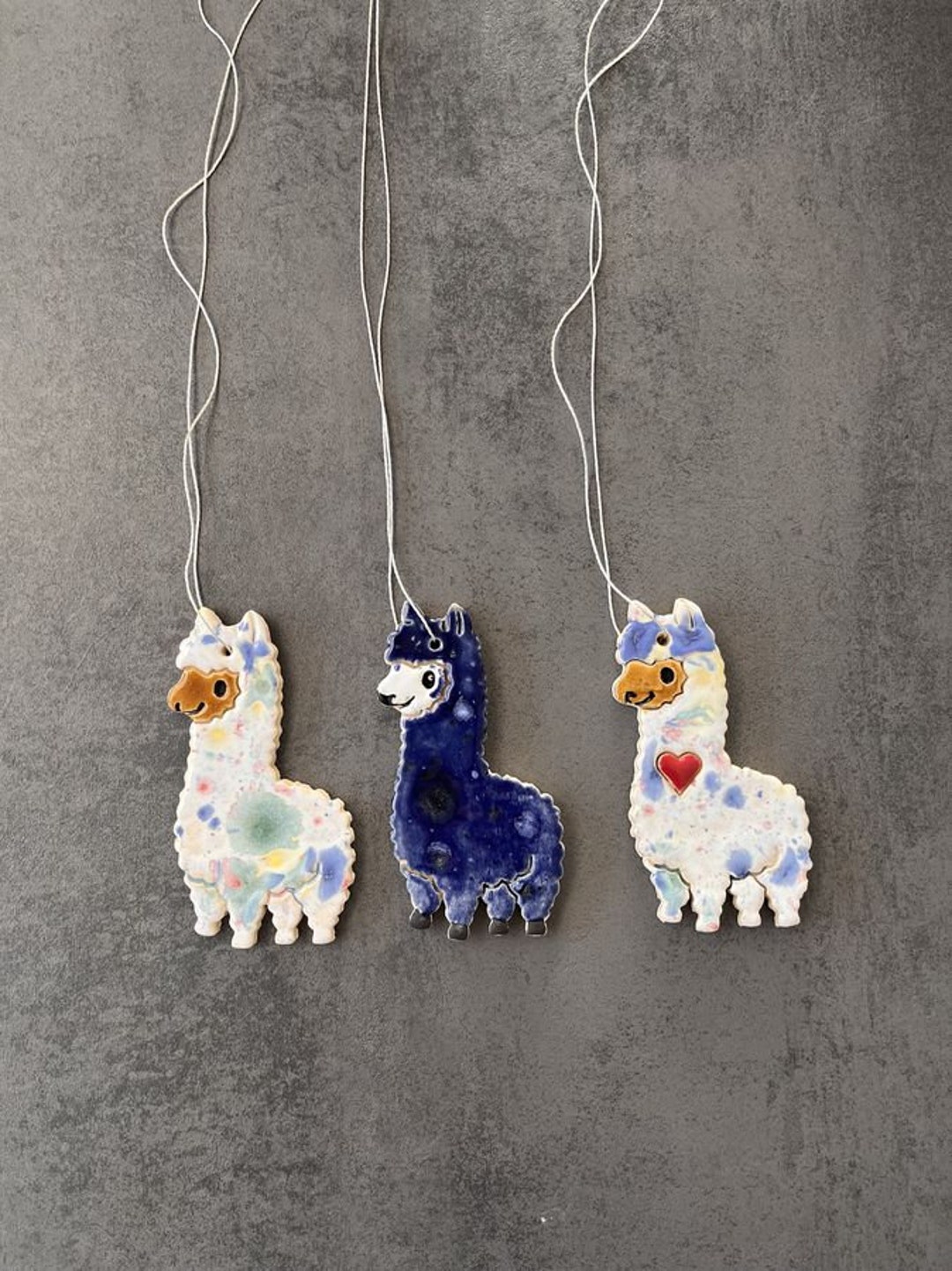 Alpaca Pendant Made of Clay Three Different Colors - Etsy
