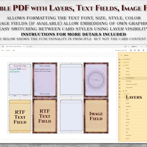 Dnd NPC Cards Monster Cards Creature Cards PDF Fillable Customizable ...