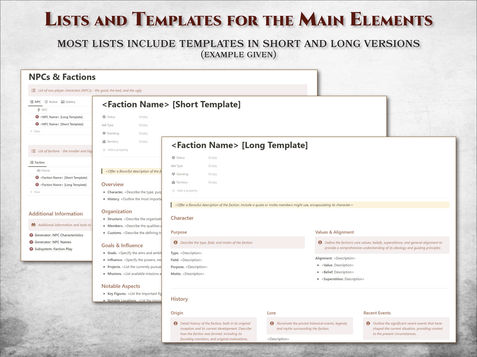 Dnd Campaign Planner RPG Notion Template Worldbuilding Organizer DM ...