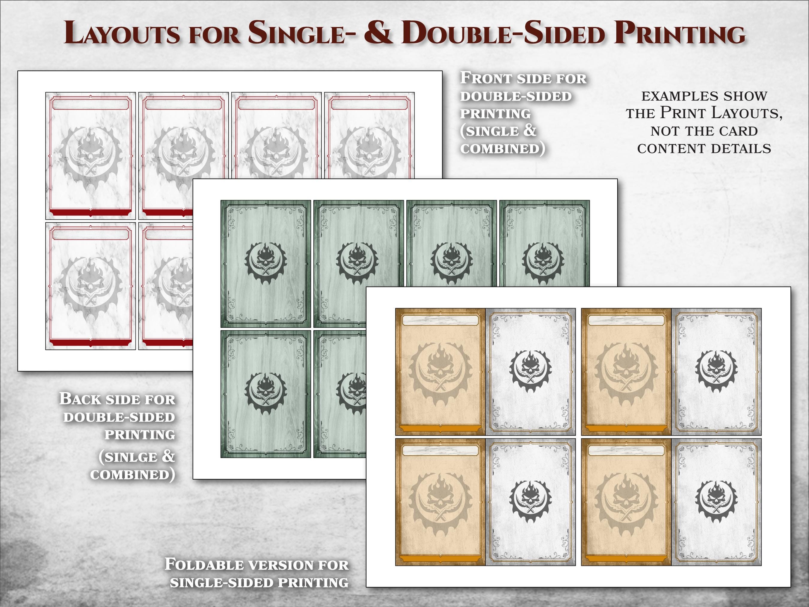 Dnd Roleplay Card Bundle PDF Fillable Cards of Your Choice ...
